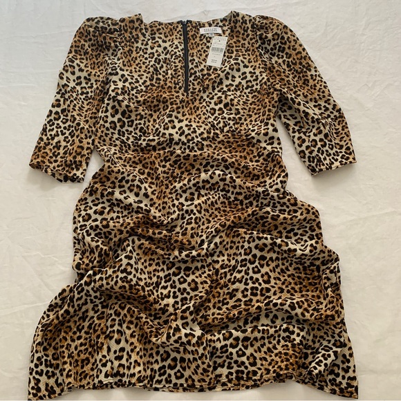 Barneys New York | Dresses | Barneys Leopard Print Dress With Puff ...